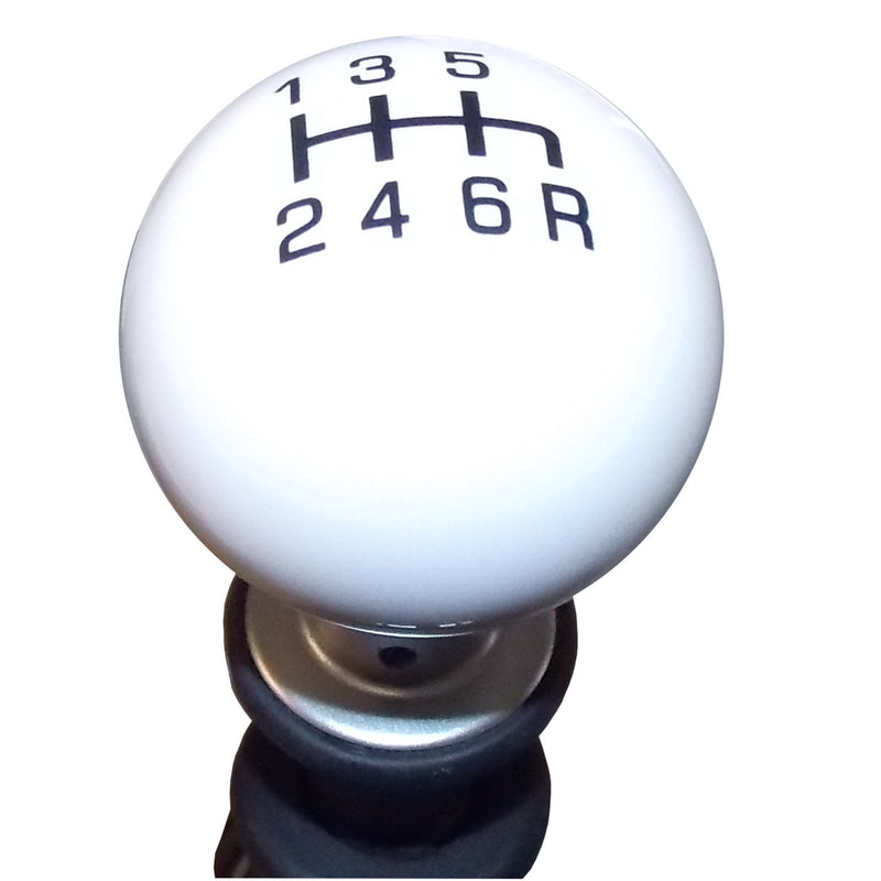 White Qualifier Subaru 6 Speed Pattern Shift Knob – Twisted ShifterZ
