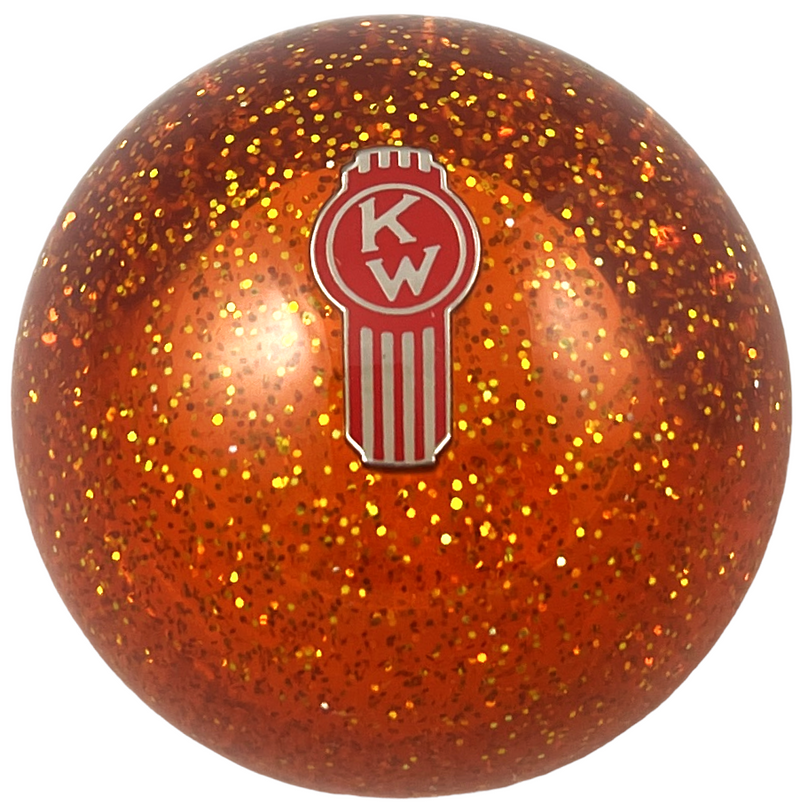 Orange Glitter Crooked Kenworth Shift Knob – Twisted ShifterZ
