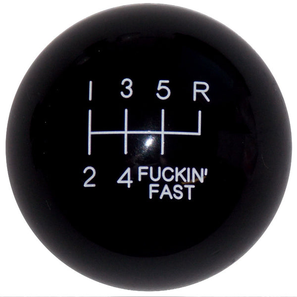 F-in Fast 6 Speed Black Shift Knob